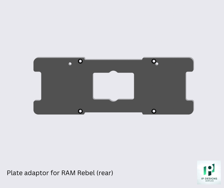 Plate adaptor (rear) for RAM Rebel – IP Designs